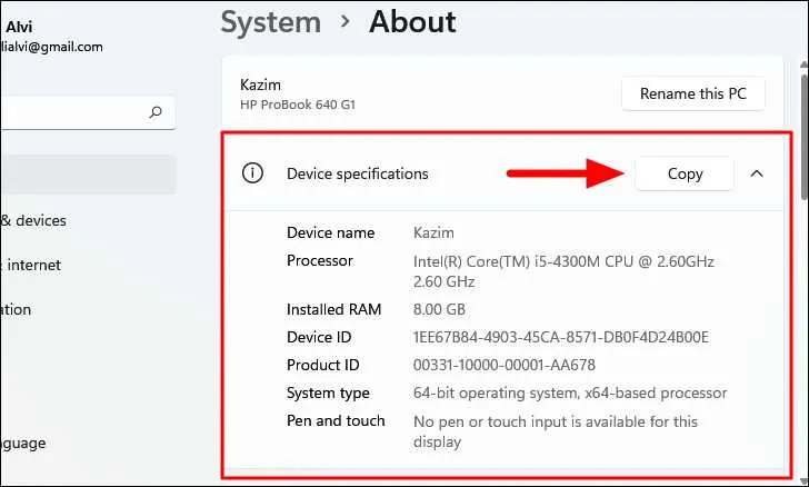 Specs and Features of This Computer