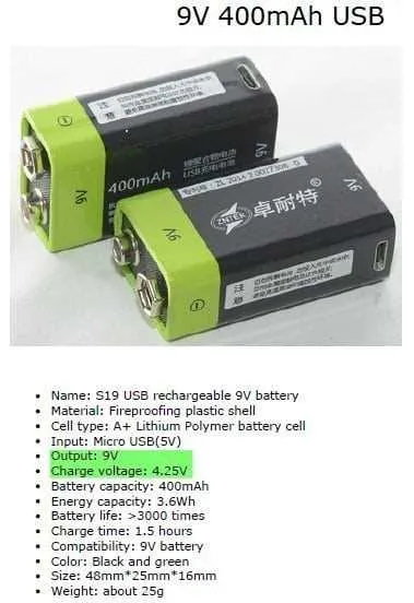 9 Volt Battery Specifications and Key Features